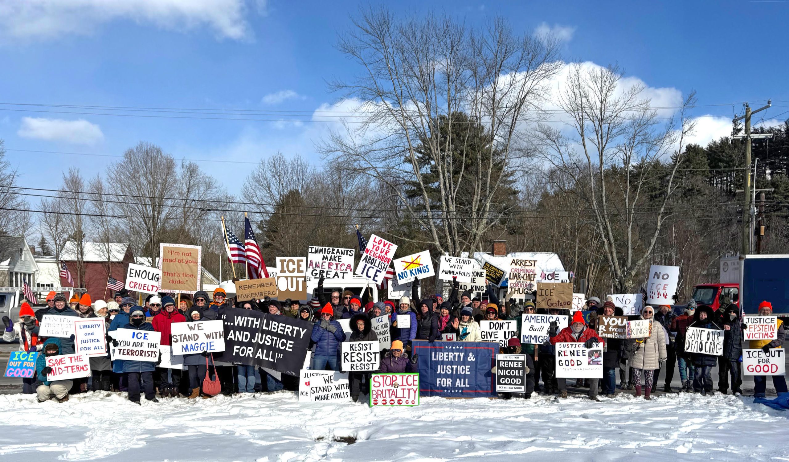 Monadnock residents rally against ICE in Minneapolis - Monadnock Ledger-Transcript